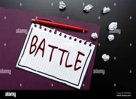 Text Showing Inspiration Battle Internet Concept Violent Fight Between Groups Of Showing Or