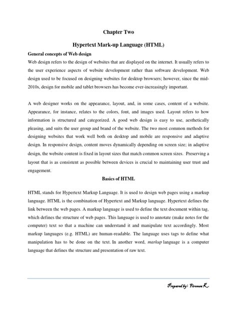 Chapter Two Pdf Html Element Html Chapter Two Pdf Html Element Html