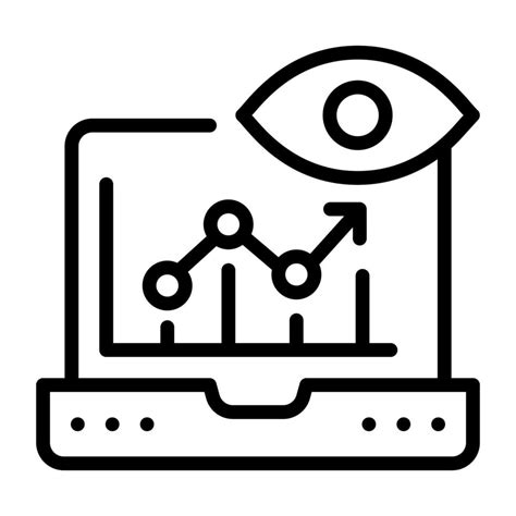 Creatively Designed Linear Icon Of Data Monitoring 8060616 Vector Art