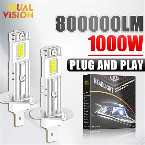 2pcs H1 Led Car Headlight Bulbs H1 Led Canbus Fog Lights Fanless 11