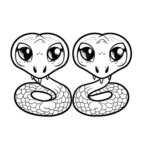두 마리의 작은 뱀 색칠 페이지 개요 스케치 드로잉 벡터 뱀 머리 그리기 뱀 머리 개요 뱀 머리 스케치 Png 일러스트 및 벡터 에 대한 무료 다운로드 Pngtree