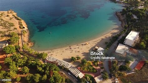 Aerial Drone Photo Of Avlaki Area With Iconic Beach And Turquoise