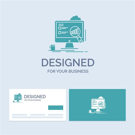 Analytics Board Presentation Laptop Statistics Business Logo Glyph