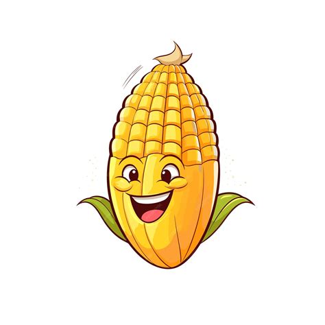 Premium Vector A Simple Corn Cartoon Vector