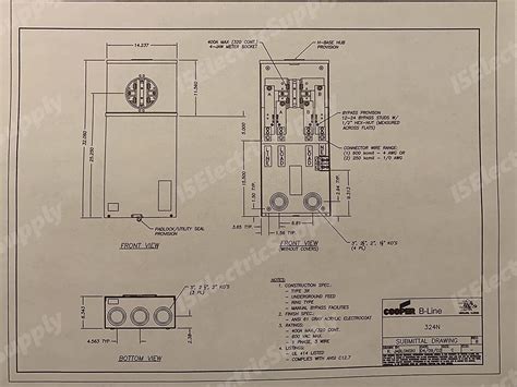 Eaton 400 320 Amp Meter Base Socket Single Phase 324n Ul Listed I5