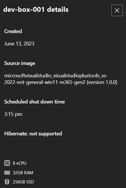 개발자 포털에서 개발 상자 관리 microsoft dev box microsoft learn