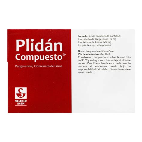 Plidan Cpto 10 125 Mg Con 20 Grageas Farmacia Herrera