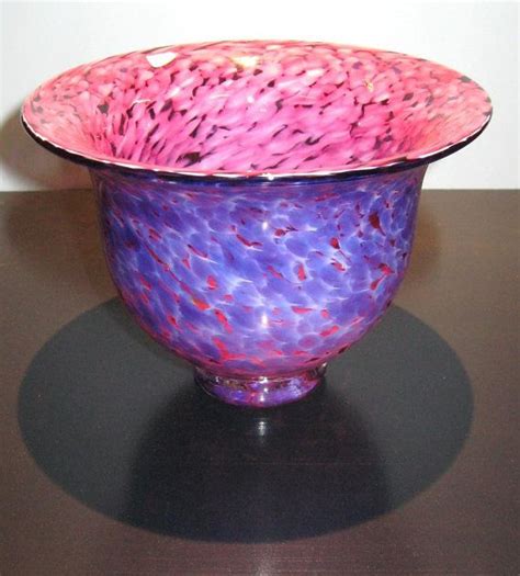 Hand Blown Glass Purple Frit Bowl