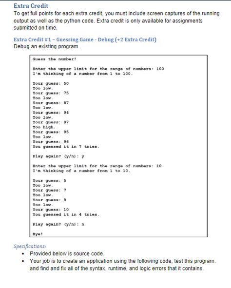 Solved Extra Credit To Get Full Points For Each Extra