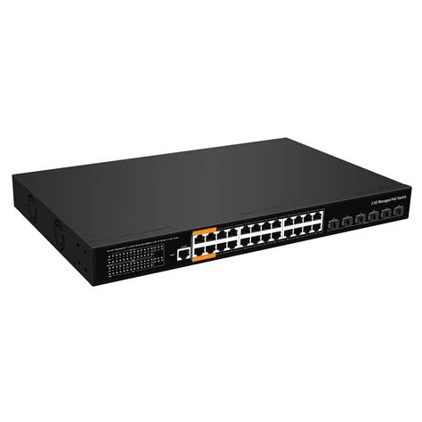30 Port L3 Managed 10G Uplink 2 5G PoE Switch Provides 24 100 1000 2500M PoE Ethernet Ports 6