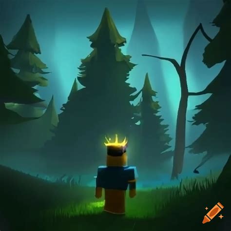 Roblox Game Featuring A Haunted Forest On Craiyon