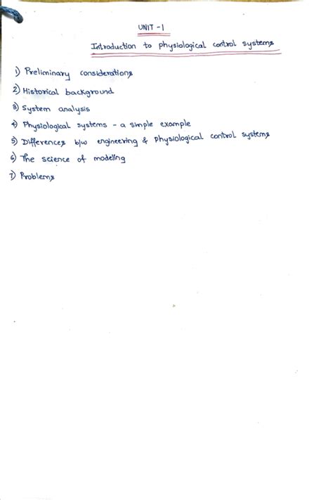 Introduction To Physiological Control Systems U~i E Ic O Lnqrj Consldro I On