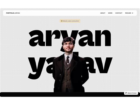 Aryan Yadav Framer Portfolio Website 2024 By Aryan Yadav On Dribbble