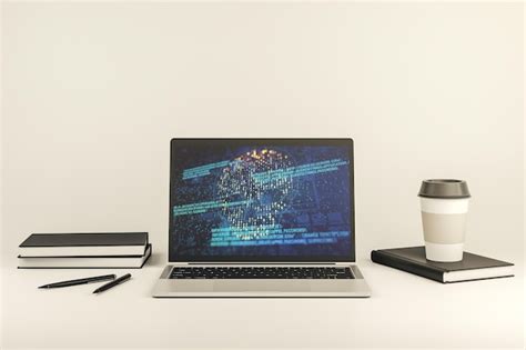Premium Photo Creative Concept Of Code Skull Illustration On Modern Laptop Screen Hacking And