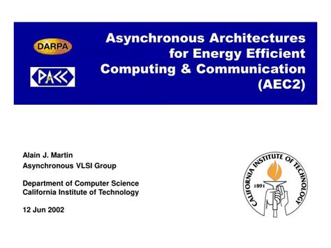 Ppt Asynchronous Architectures For Energy Efficient Computing