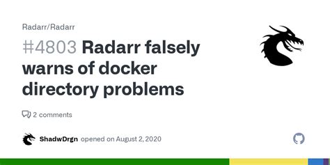 Radarr Falsely Warns Of Docker Directory Problems Issue Radarr Radarr Github