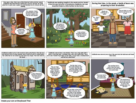 Goldilocks And The Three Bears Part 1 Storyboard