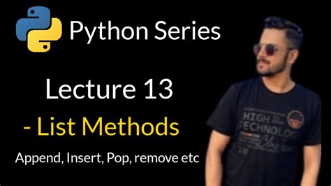 lecture 13 list methods in python urdu hindi youtube