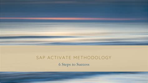 Sap Activate Methology 6 Steps Dperdr