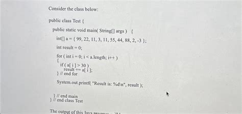 solved consider the class below public class test { public