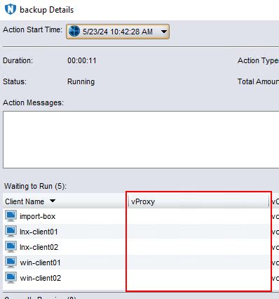 NVP vProxyVM 備份工作流處於等待運行狀態沒有 VM 備份會話啟動工作流未選取 vProxy Dell 台灣
