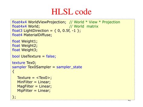 Ppt High Level Shader Language Hlsl Powerpoint Presentation Free Download Id1471632