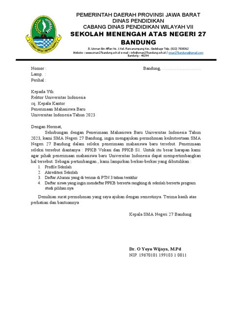 Surat Permohonan Ppkb Ui 2023 Pdf