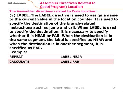 Time Delay Programs And Assembler Directives 8086 Pptx