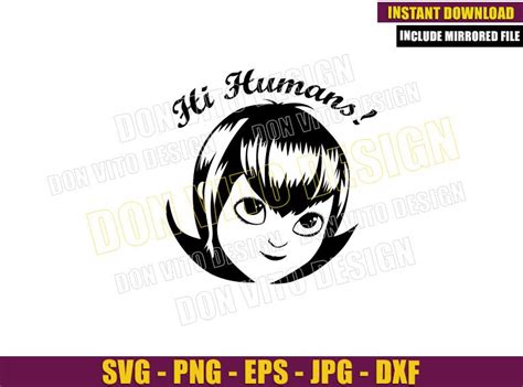 Hi Humans Mavis Head Svg Dxf Png Dracula Daughter Cut File Cricut