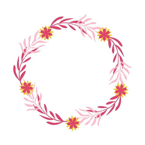 Premium Vector Vector Illustration Of Floral Frame Vignette