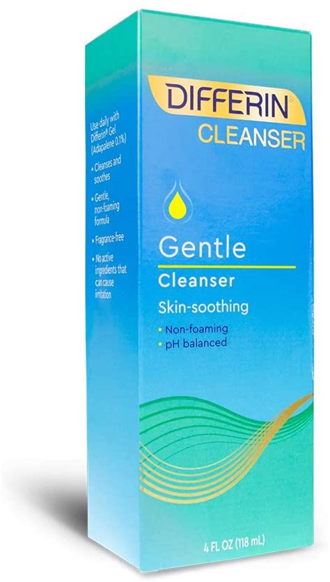 Differin Gentle Skin Soothing Non Foaming Balancing Cleanser 4 Oz