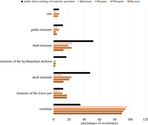 Percentages Of Occurrences Preserved As Disarticulated Elements Of The Download Scientific