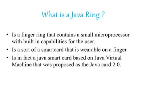 My Ppt Java Ring Ppt