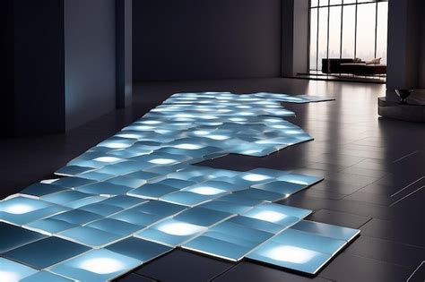 Azulejos De Piso Led Com Padrões De Luz Personalizáveis Adicionando