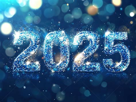 Bokeh 배경 배경에 반짝이는 2025 텍스트 효과 Png 일러스트 무료 다운로드 Lovepik