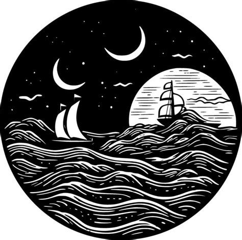 Sea Black And White Vector Art Icons And Graphics For Free Download