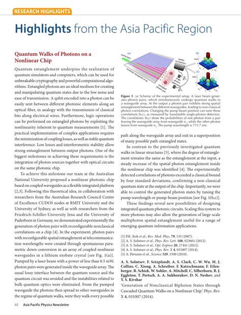 Pdf Quantum Walks Of Photons On A Nonlinear Chip