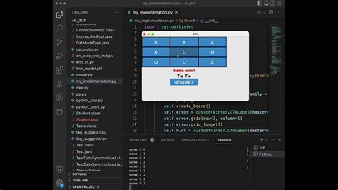 Tik Tac Toe Using Customtkinter Youtube