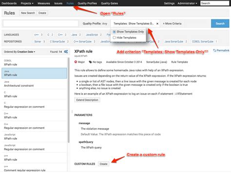 Sonarqube Custom Rules Menu Doesnt Seem To Be Present Stack Overflow