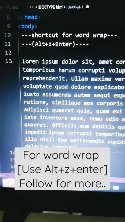 For Word Wrap Use Altzenter Vscode Shortcut 3vscode Viral Coding