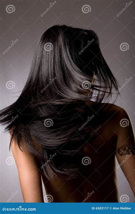 Hair Flick Stock Image Image Of Person Dark Hair Studio 6583117