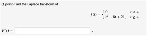 Solved Point Find The Laplace Transform Of Chegg