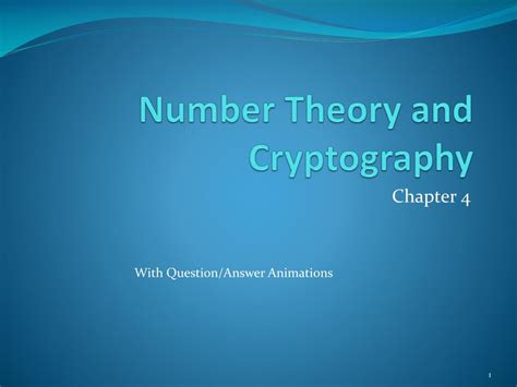 Ppt Number Theory And Cryptography Powerpoint Presentation Free