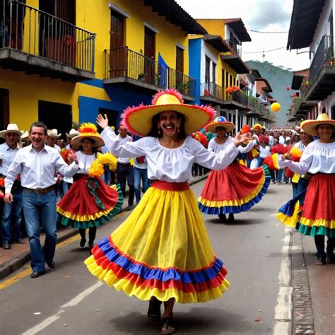 Vibrant Colombian Culture A Feast Of Colors And Traditions Premium Ai Generated Image