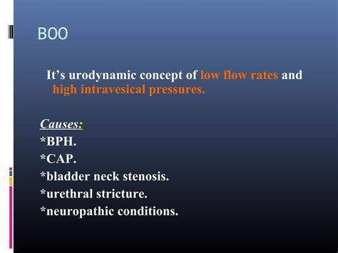 Bladder Outlet Obstruction Ppt