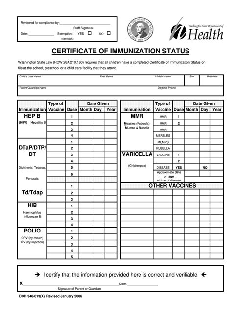 Certificate Of Immunization Status Fill Out And Sign Online Dochub