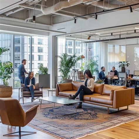 Modern Office Space With Employees Collaborating On A Project Teamwork