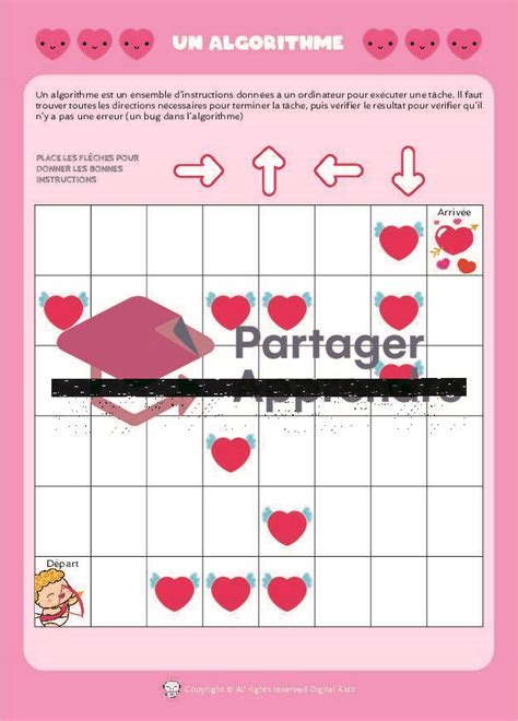 Partapp Introduction Au Code Binaire Et Algorithme Spécial Saint Valentin