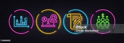 화상 회의 깃털 및 설문 조사 결과 최소한의 선 아이콘 웹 응용 프로그램의 경우 벡터 인쇄 고객에 대한 스톡 벡터 아트 및 기타 이미지 Istock