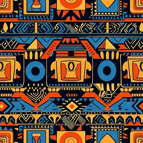 A Colorful Pattern With Geometric Shapes And Shapes Generative Ai Premium Ai Generated Image